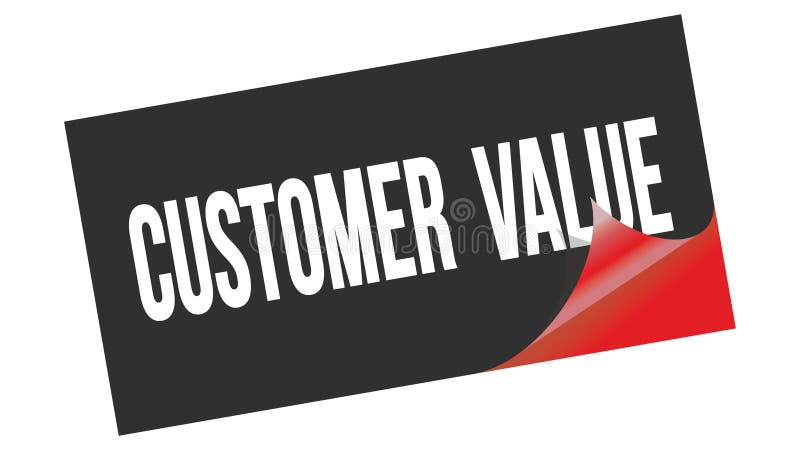 CUSTOMER VALUE Text on Black Red Sticker Stamp Stock Illustration ...