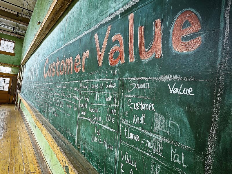Customer Value Text Written on the Blackboard Stock Photo - Image of ...