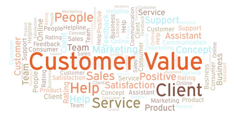 Customer Value word cloud. stock illustration. Illustration of ...