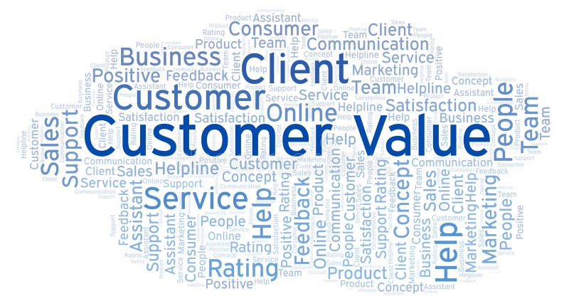 Customer Value word cloud. stock illustration. Illustration of feedback ...