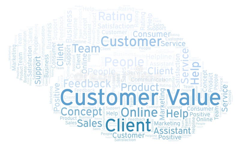 Customer Value word cloud. stock illustration. Illustration of poster ...
