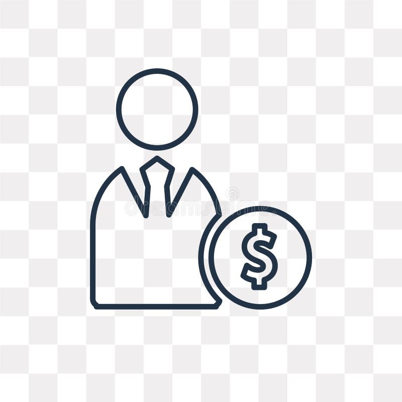Customer Vector Icon Isolated on Transparent Background, Linear Stock ...