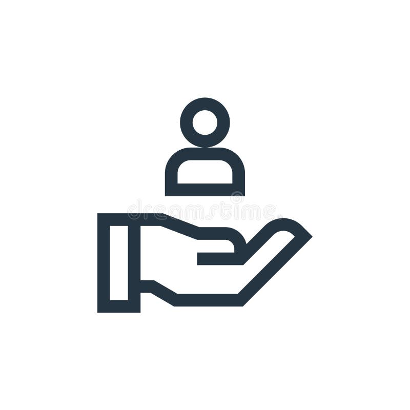 Customer Vector Icon Isolated on White Background. Outline, Thin Line ...