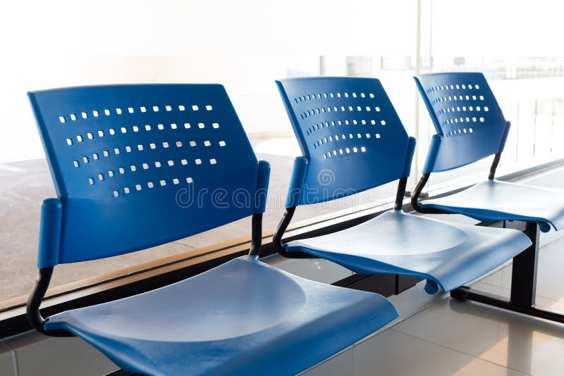 Customer Waiting Area Rows Blue Seats Stock Photos - Free & Royalty ...