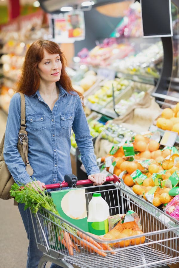 Customer Walking Around the Supermarket Stock Image - Image of counter ...