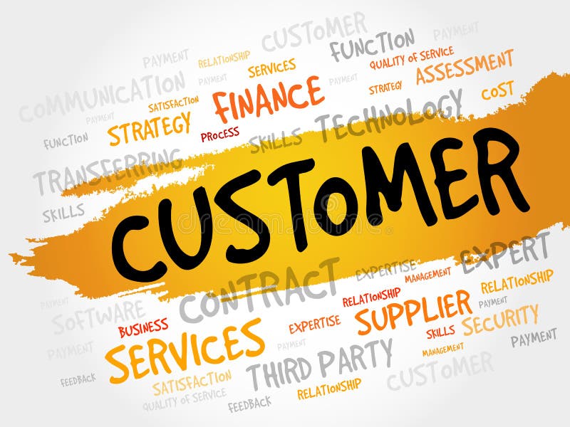 Customer word cloud stock illustration. Illustration of performance ...