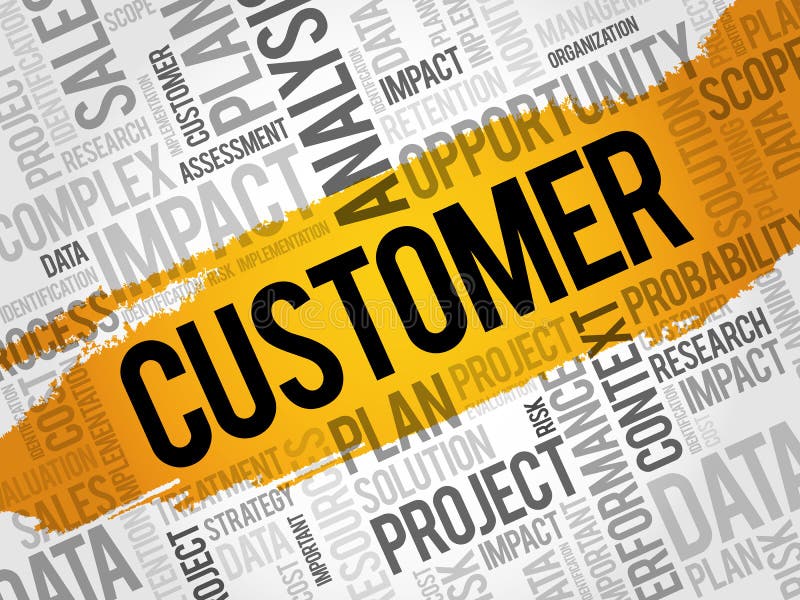 CUSTOMER word cloud stock illustration. Illustration of management ...