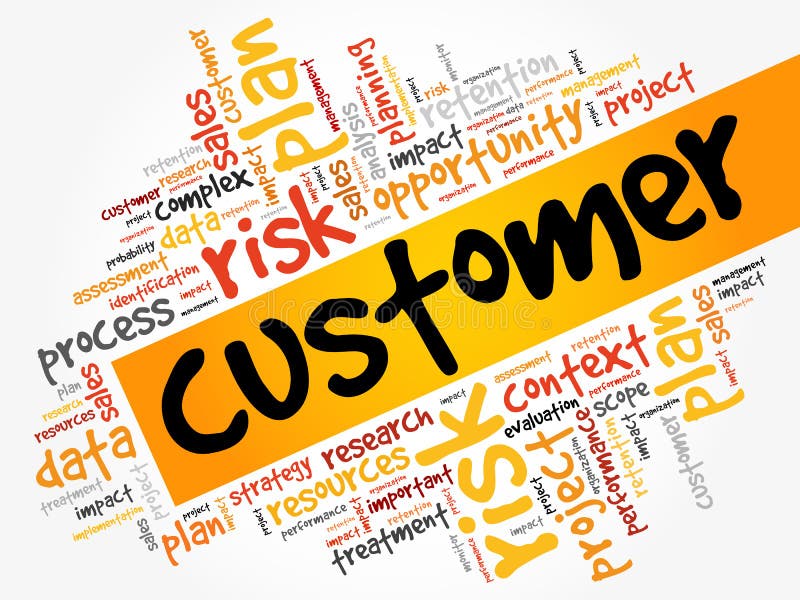 Customer word cloud stock illustration. Illustration of loyalty - 201083722