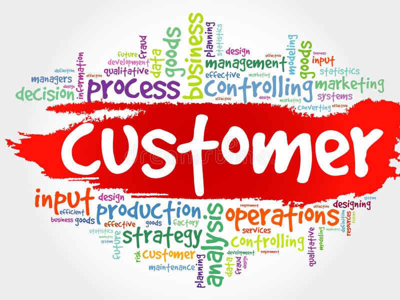 Customer word cloud stock illustration. Illustration of business ...