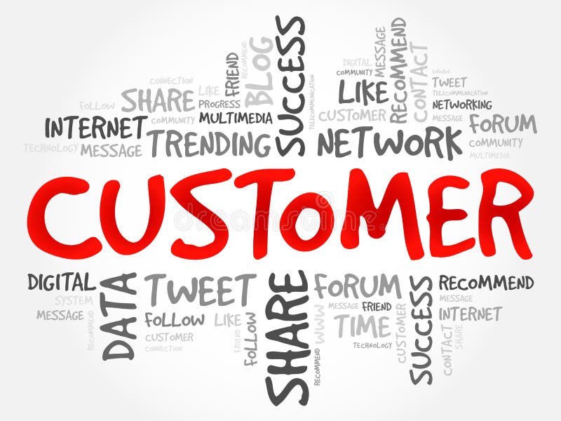 Customer word cloud stock illustration. Illustration of plan - 206260093