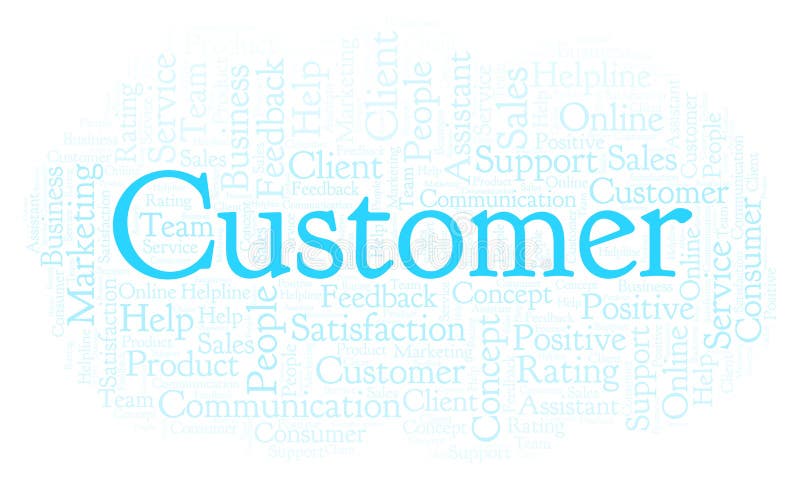 Customer word cloud. stock illustration. Illustration of client - 127194403