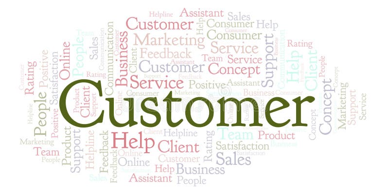 Customer word cloud. stock illustration. Illustration of positive ...