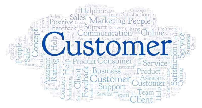 Customer word cloud. stock illustration. Illustration of satisfaction ...