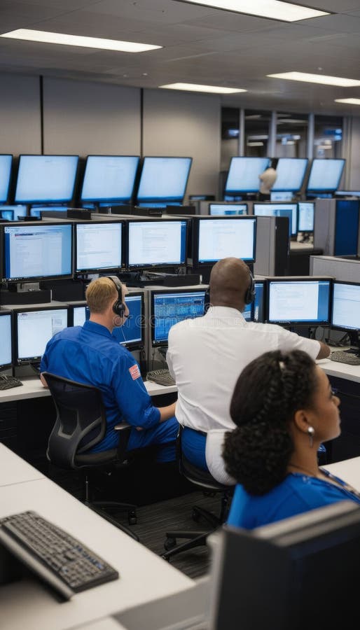 Customer Workers Computers Customer Service Computer Working ...