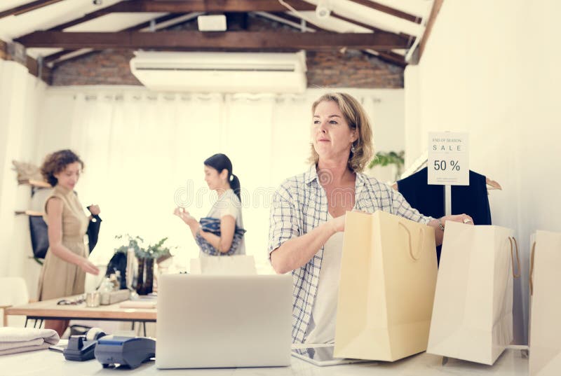 Customers Checking Out the Shop Stock Photo - Image of products ...