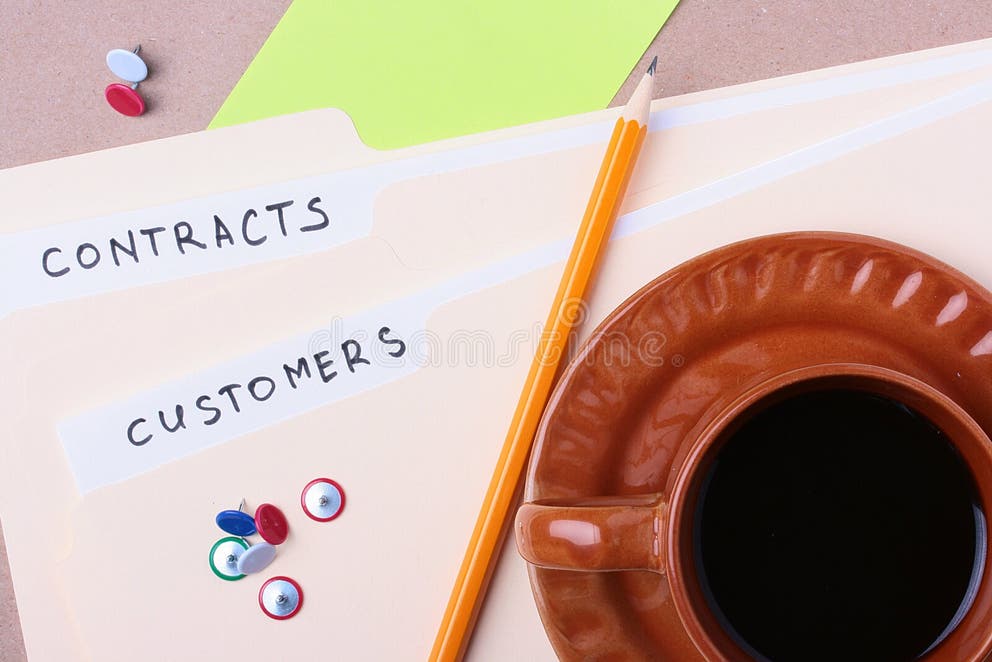 Customers and contracts stock image. Image of customer - 15757203