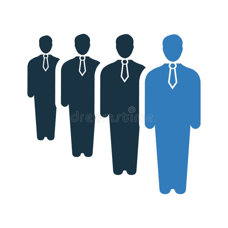 Customers Line Icon, Client Queue, Waiting Stock Illustration ...