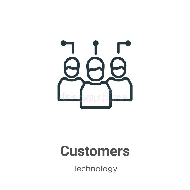 Customers Icon in Filled, Thin Line, Outline and Stroke Style. Vector ...