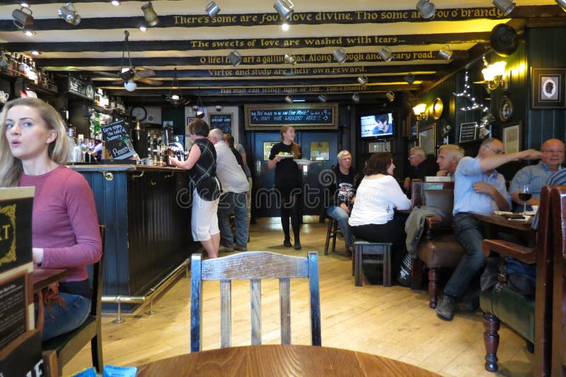 Customers in a Pub in Edinburgh Editorial Image - Image of waitress ...