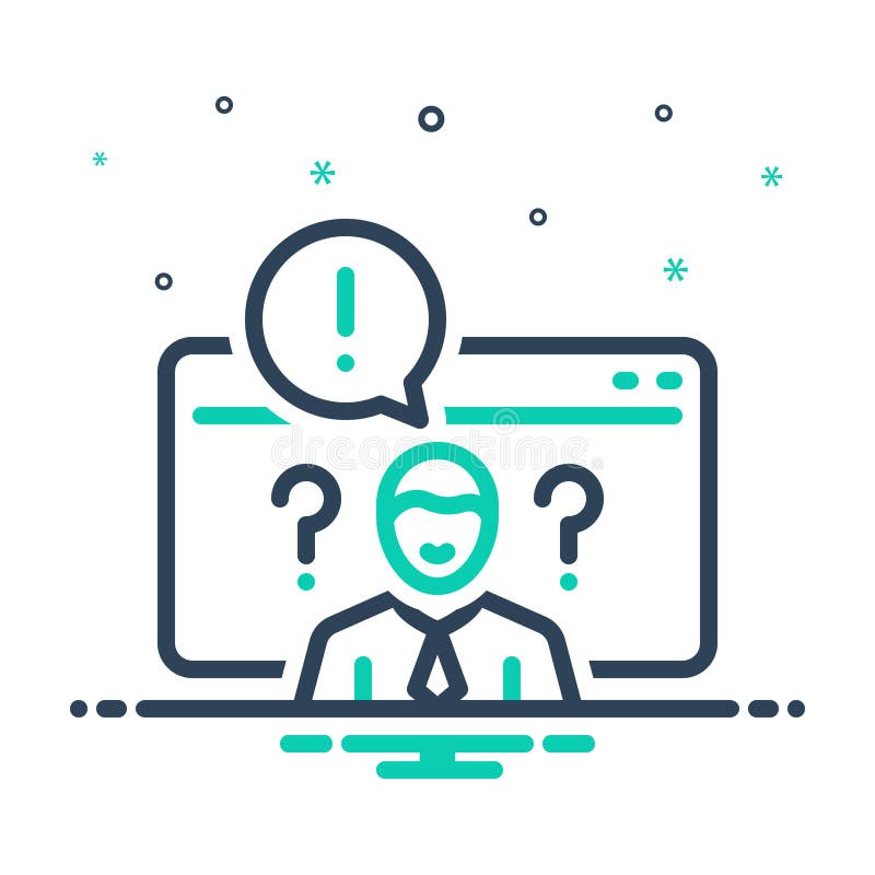 Mix Icon for Customers Questions, Customers and Ask Stock Vector ...