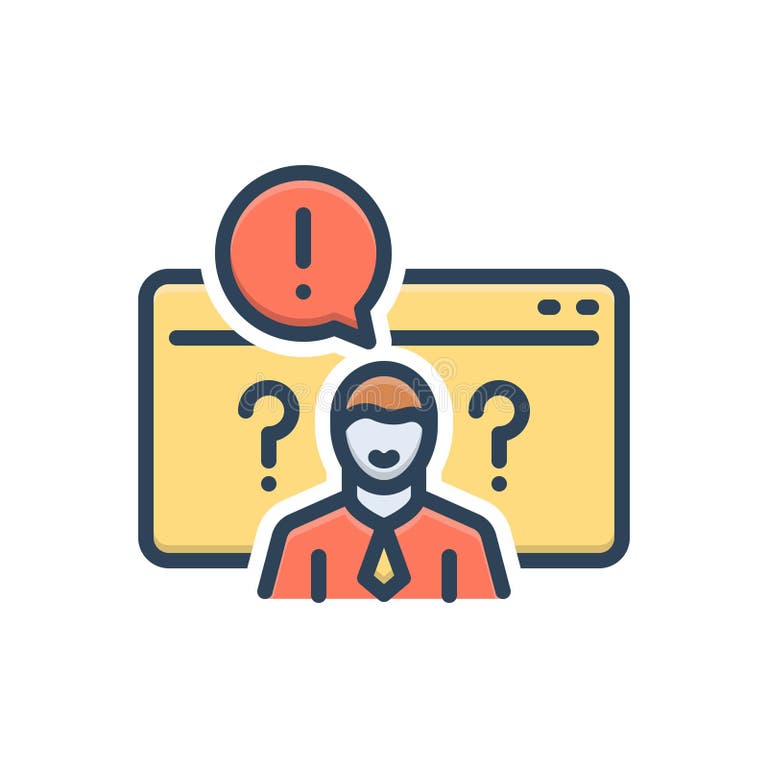 Color Illustration Icon for Customers Questions, Customers and Ask ...