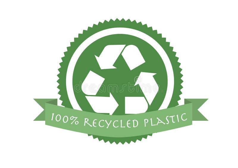 Recycled Plastic Logo Label Stamp Stock Vector - Illustration of vector ...