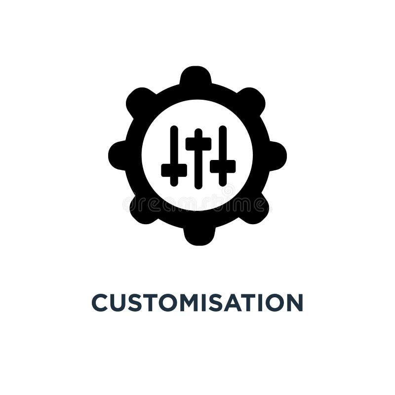 Customisation Vector Icon. Customize Illustration Sign. Mechanical ... Customisation Vector Icon. Customize Illustration Sign. Mechanical ...