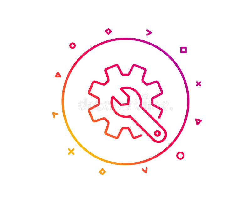 Customisation Line Icon. Settings or Editing Sign. Vector Stock Vector ...