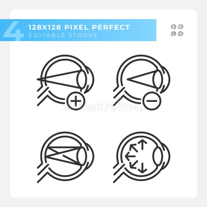 Customizable Black Simple Eye Care Icons Collection Stock Vector ...