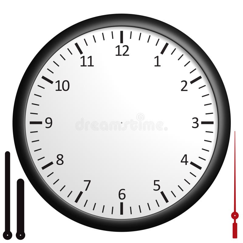 Customizable blank clock stock illustration. Illustration of separated ...