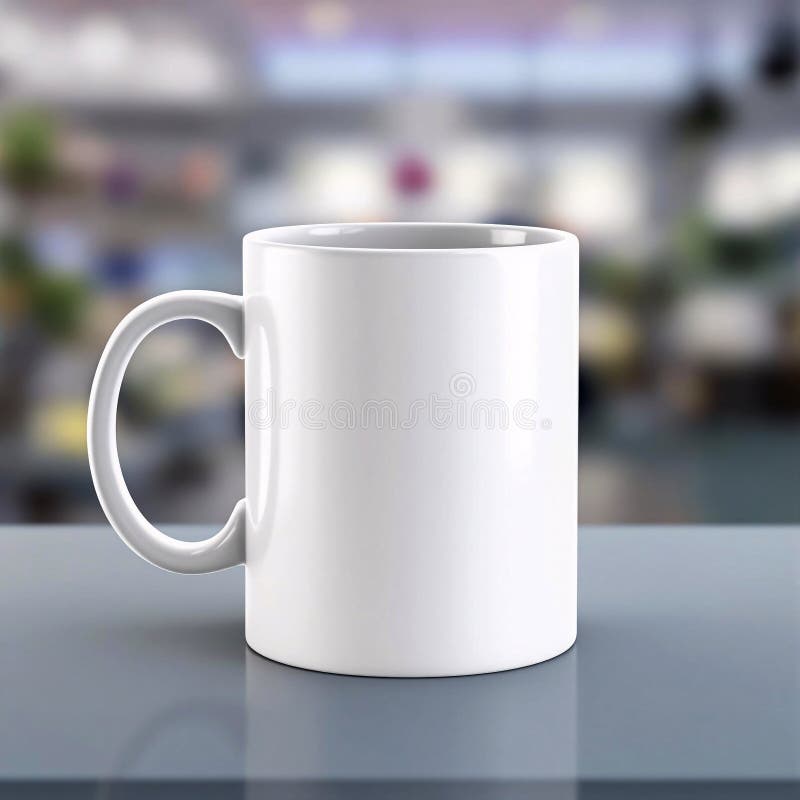Customizable Blank Mug Mockup Display for Product Presentation Stock ...
