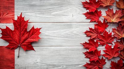 Customizable Canadian Flag Corner Border Design Template for Graphic ...