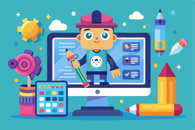 A Customizable Cartoon Illustration Tool Displays Fun Characters and ...