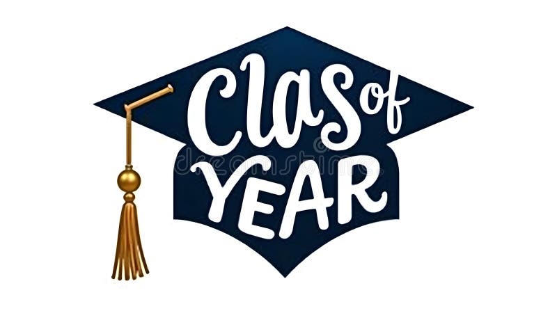 Class of Year Graduation Cap Design, Graduation Cap Logo with Editable ...