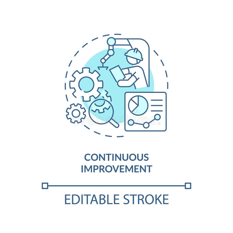 2D Customizable Continuous Improvement Blue Icon Concept Stock ... 2D Customizable Continuous Improvement Blue Icon Concept Stock ...