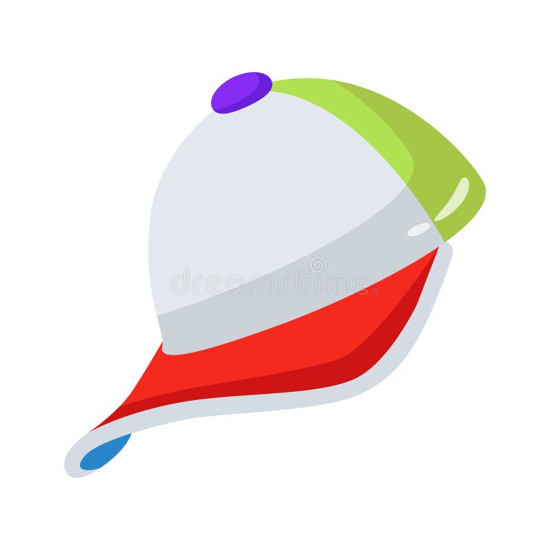 A Customizable 2d Icon of Summer Cap Stock Vector - Illustration of ...