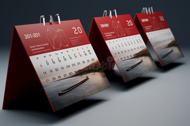 Customizable Digital 2024 Calendar Mockups Stock Illustration ...