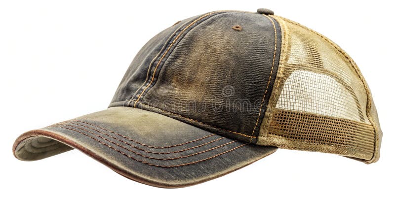 Customizable Distressed Trucker Hat Mockup Perfect for Your Brands Logo ...