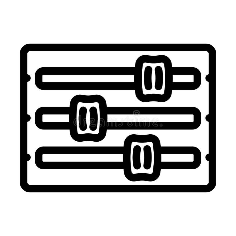 Customizable Features Line Icon Vector Illustration Stock Illustration ...