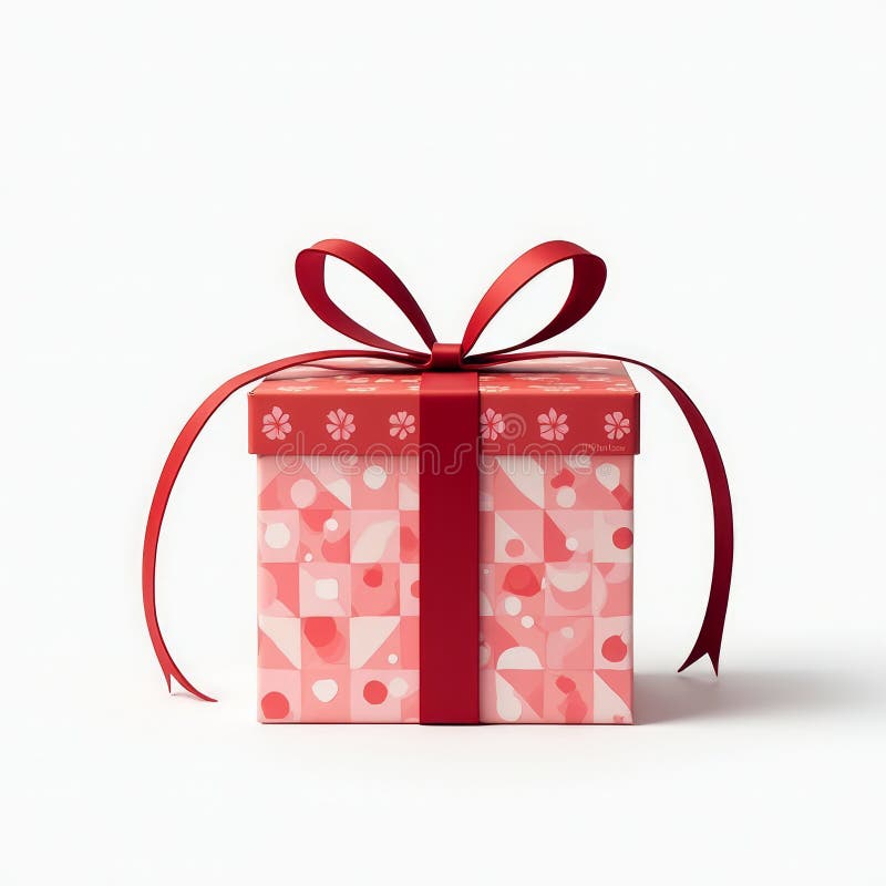 Customizable Gift Card with Red and Pink Design on a White Background ...