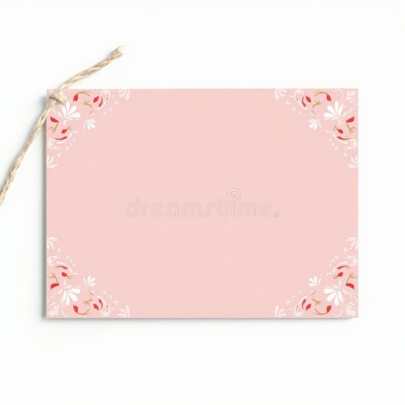 Customizable Gift Card with Red and Pink Design on a White Background ...