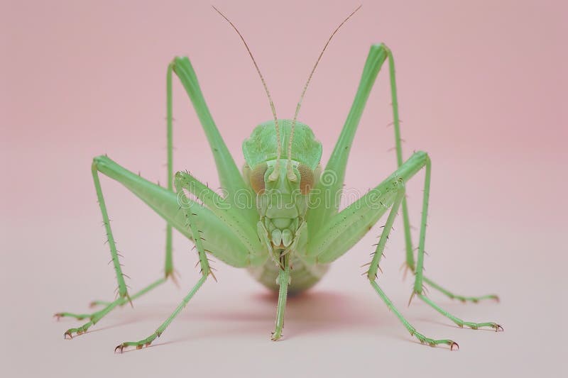 Customizable Green Insect with Large Eyes on Pink Background, Mosquito ...