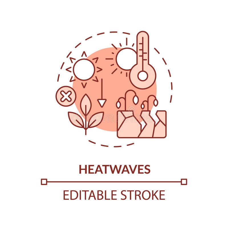 Customizable Heatwave Icon Heatflation Concept Stock Vector ...