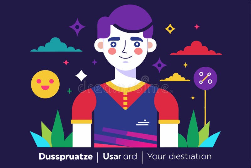 A Customizable Illustration Features a Stylized Character with Bold ...