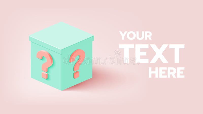 Customizable Mystery Box with Placeholder Text for Personalized ...