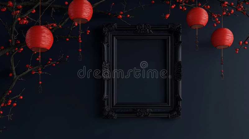 Customizable Poster Template Featuring Elegant Lantern Designs, Perfect ...
