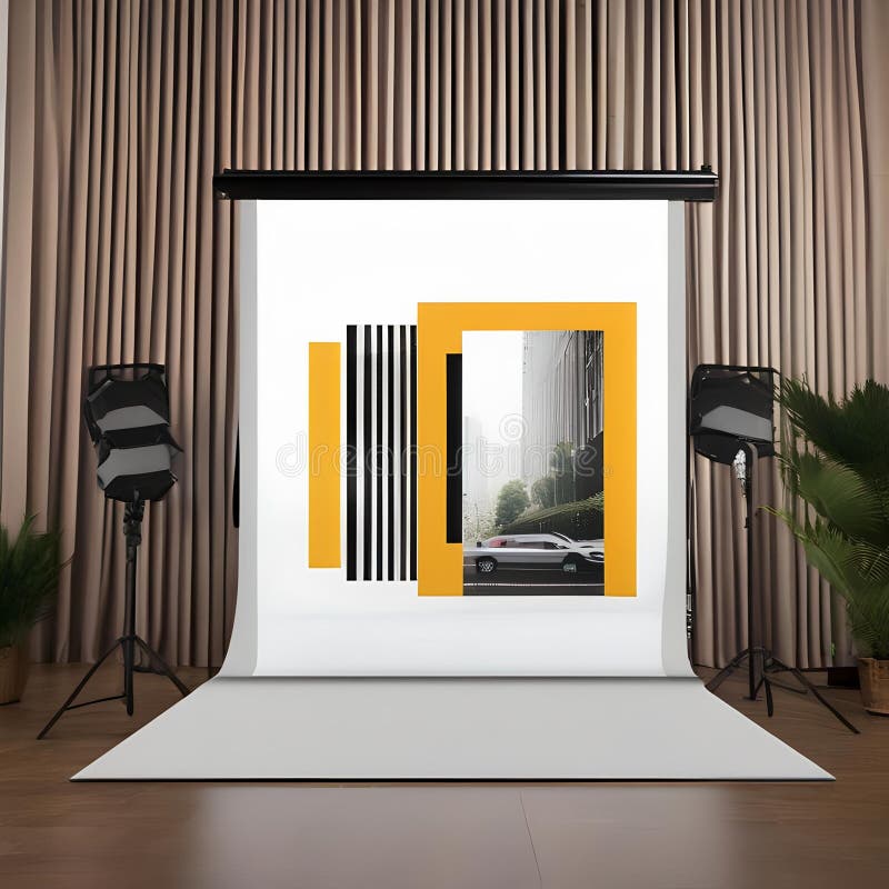 A Customizable Presentation Slide Mockup on a Projection Screen3 Stock ...