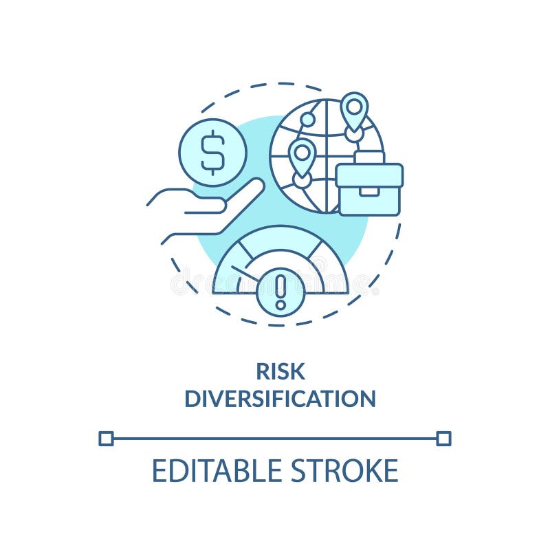 Customizable Risk Diversification Linear Icon FDI Concept Stock Vector ...