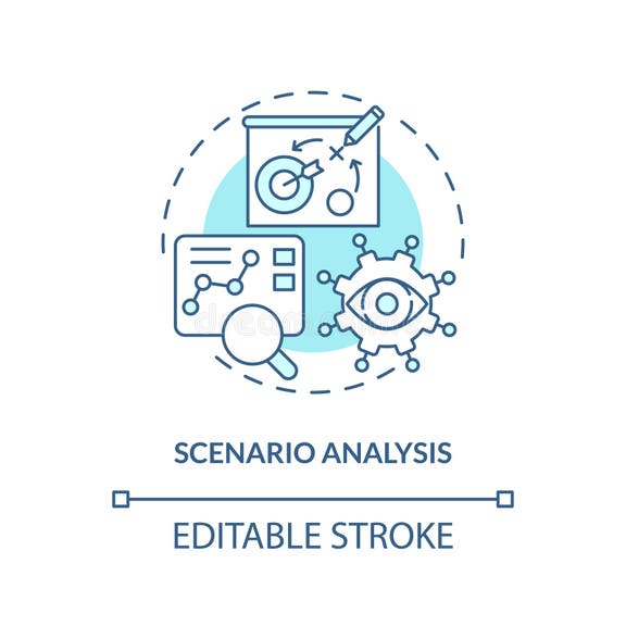 Customizable Scenario Analysis Line Icon Concept Stock Vector ...