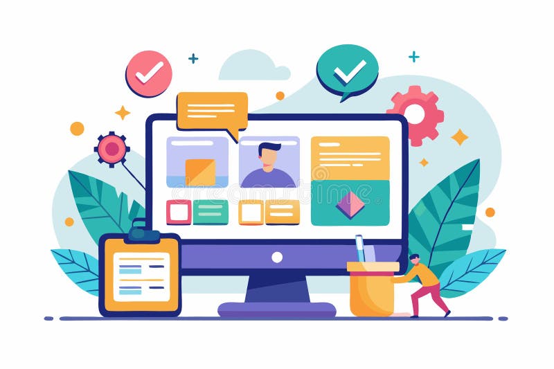 A Customizable Semi-flat Illustration of Usability Testing with a ...